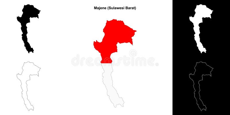 Majene Outline Stock Illustrations – 1 Majene Outline Stock ...