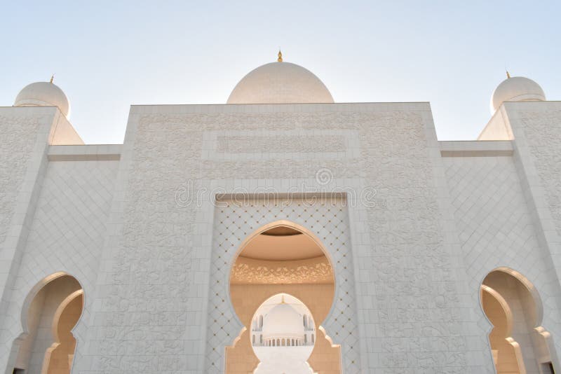 Moschee Sheikh Zayed Grand Mosque Abu Dhabi UAE Redaktionelles Foto ...