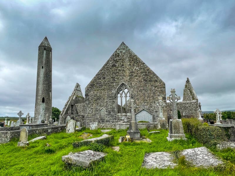 Majestic 7th Century Monastic Site in Gort, Co. Galway Editorial Photo ...