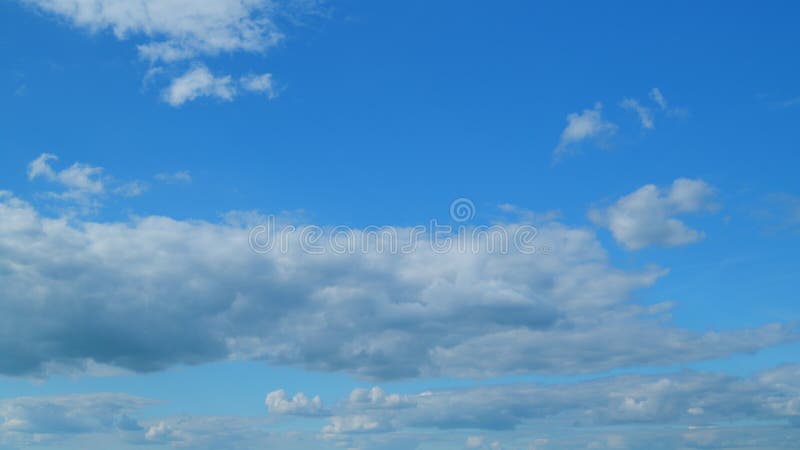 Majestic Amazing Blue Sky with Clouds. Clouds Move in the Blue Sky ...