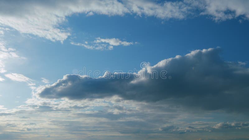 Majestic Amazing Blue Sky with Clouds. Clouds Move in the Blue Sky ...