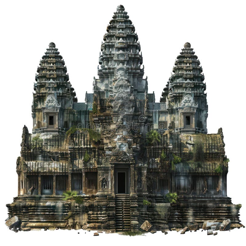 Majestic Ancient Temples on Transparent Background Stock Photo - Image ...