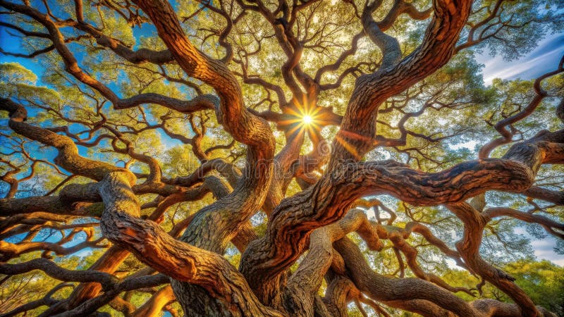 Majestic Ancient Tree Branches Reaching for Sunlight, a Breathtaking ...