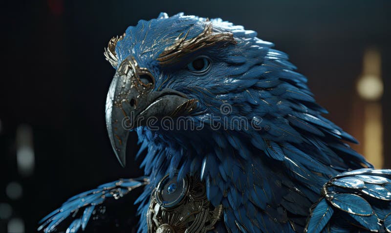 The Majestic Anthropomorphic Eagle Stands Tall Adorned in Formidable ...