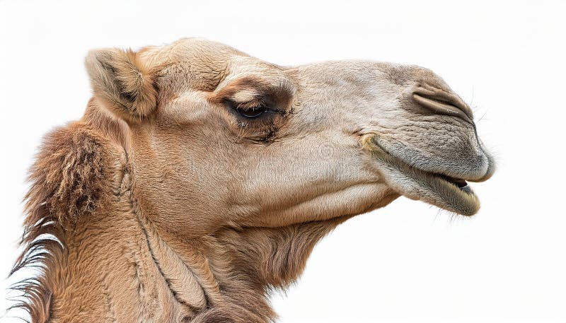 Majestic Arabian Camel in Stark Contrast Against a Pristine Backdrop ...