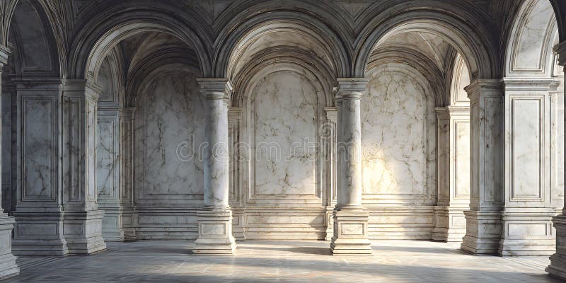 Majestic Archway Interior Architectural Photography Stock Illustration - Illustration of depth ...