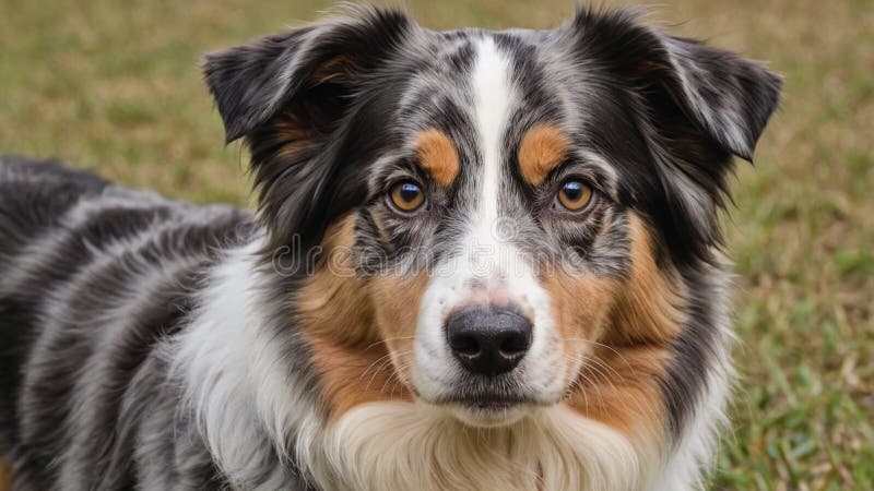 Majestic Australian Shepherd in Nature a Portrait of Intelligence and ...