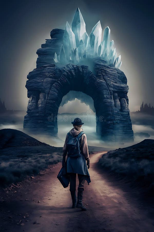 Majestic and Awe Dark Fantasy Station Gate Stock Image - Image of ...