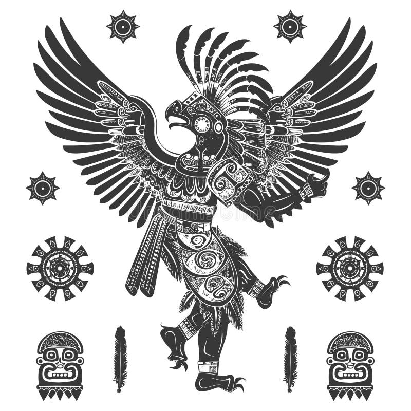 Aztec Eagle Warrior Symbol