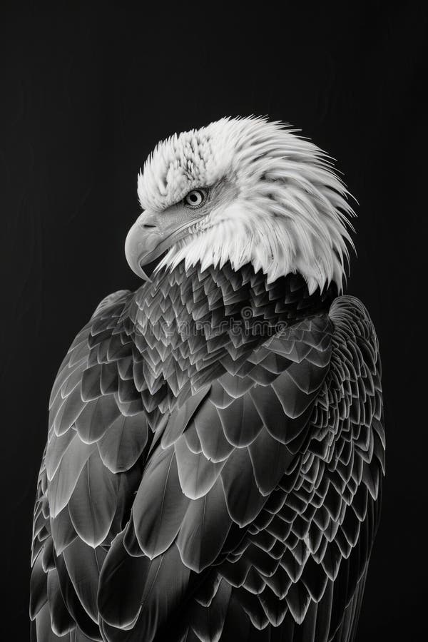 Majestic Bald Eagle Captured in Black and White. Perfect for Wildlife ...