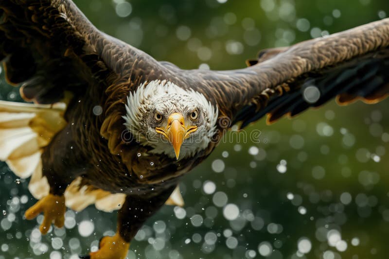Majestic Bald Eagle Flying and Searching for Prey Stock Image - Image ...