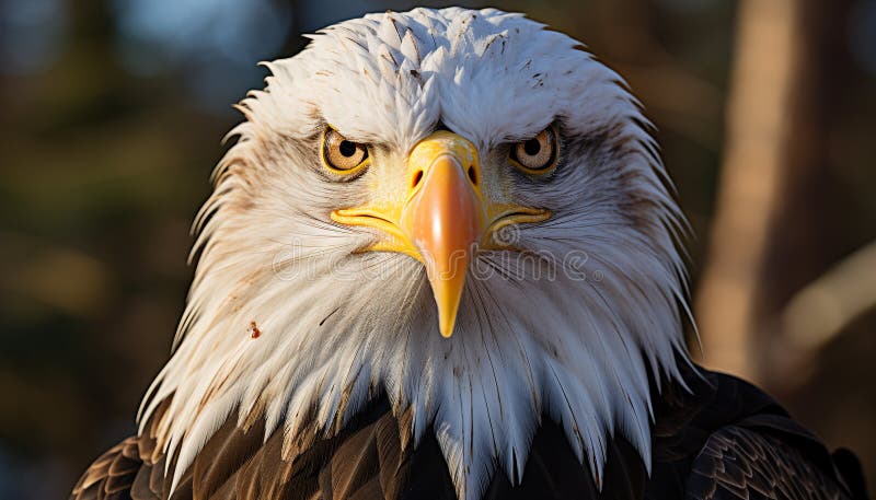 Majestic Bald Eagle Perching, Staring with Strength and Freedom ...