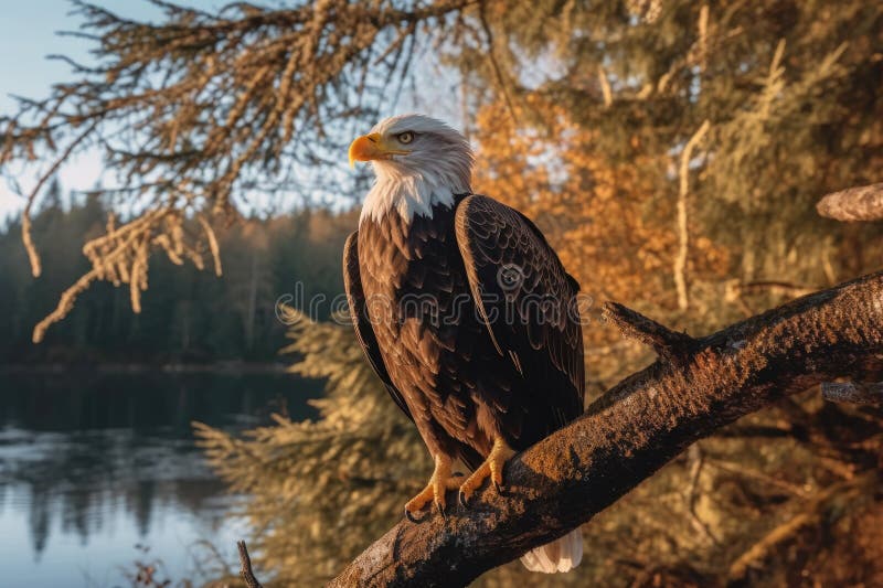 Majestic Bald Eagle Regal Raptor Stock Image - Image of raptor, outdoor ...