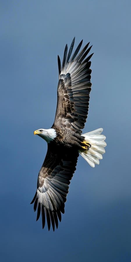 Majestic Bald Eagle Soaring in the Sky. Generative Ai Stock ...