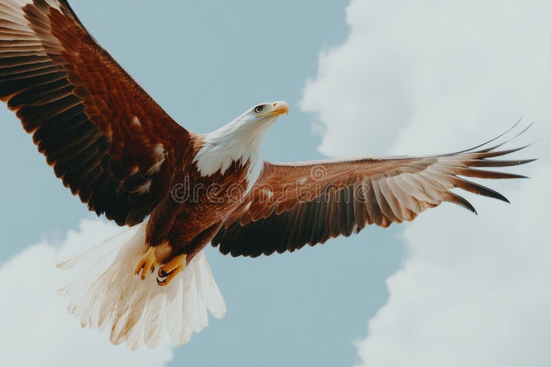Majestic Bald Eagle Flight Wings Spread Wide Soaring High Stock Photos - Free & Royalty-Free ...