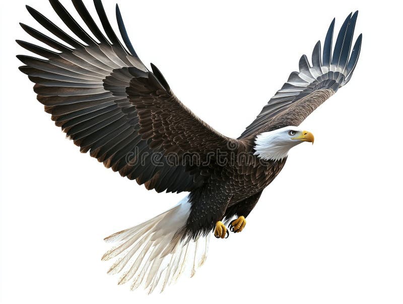 A Majestic Bald Eagle Soaring through the Sky Stock Photo - Image of freedom, aerial: 387854912