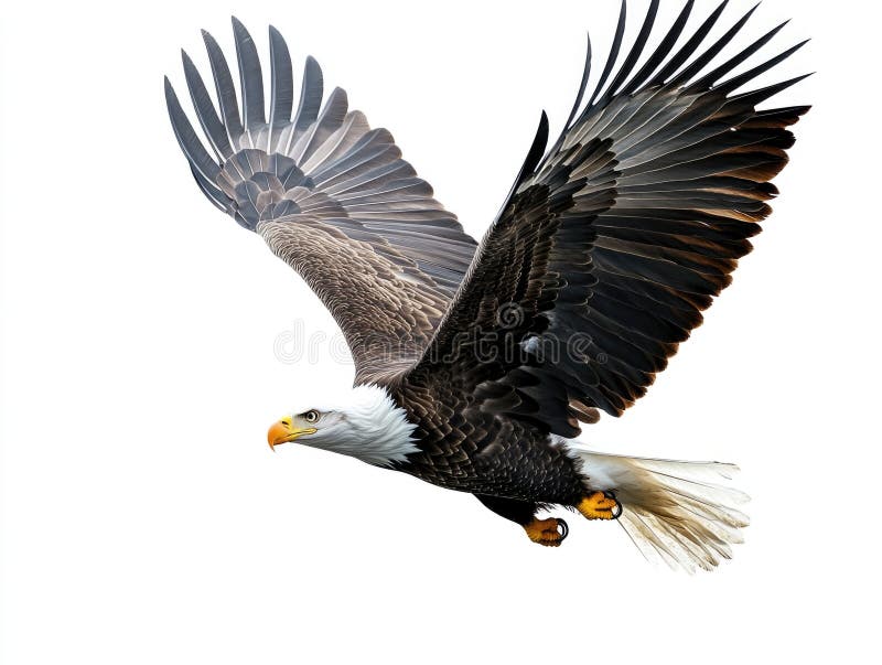 A Majestic Bald Eagle Soaring through the Sky Stock Photo - Image of ...