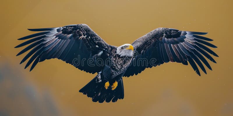 Majestic Bald Eagle Soaring through Sky Stock Image - Image of powerful ...
