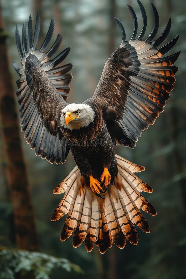 179 Majestic Bald Eagle Soaring Sky Its Wings Spread Wide Stock Photos - Free & Royalty-Free ...