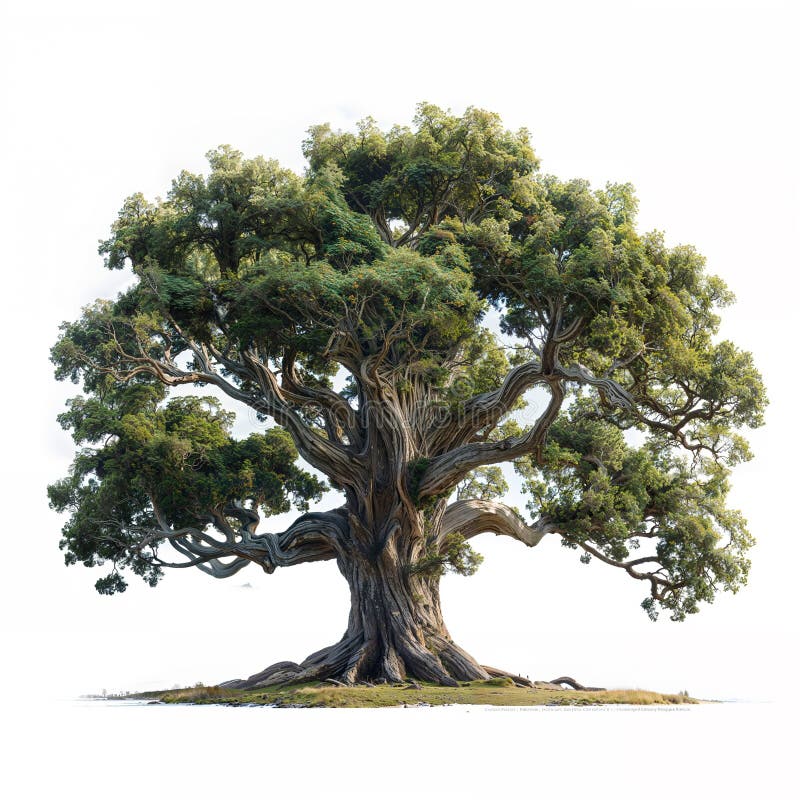 Majestic Banyan Tree Isolated Stock Image - Image of beautiful, banyan ...