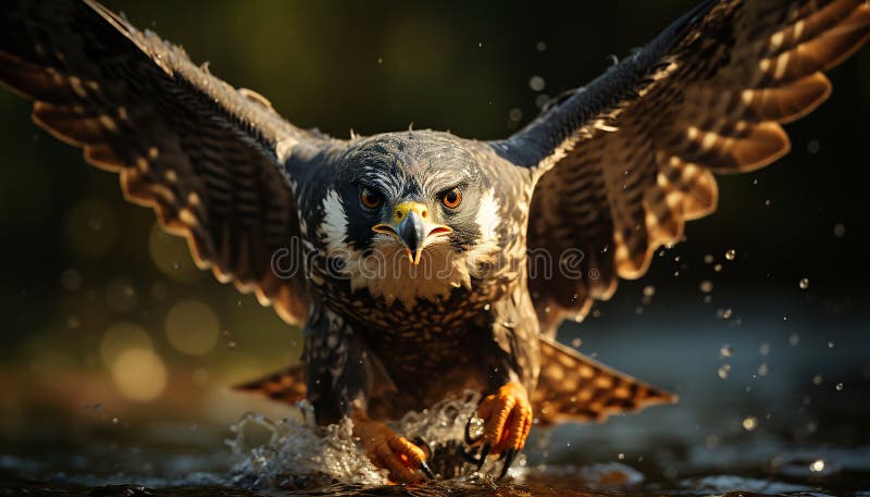 Majestic Bird of Prey Soaring through the Sky Generated by AI Stock ...