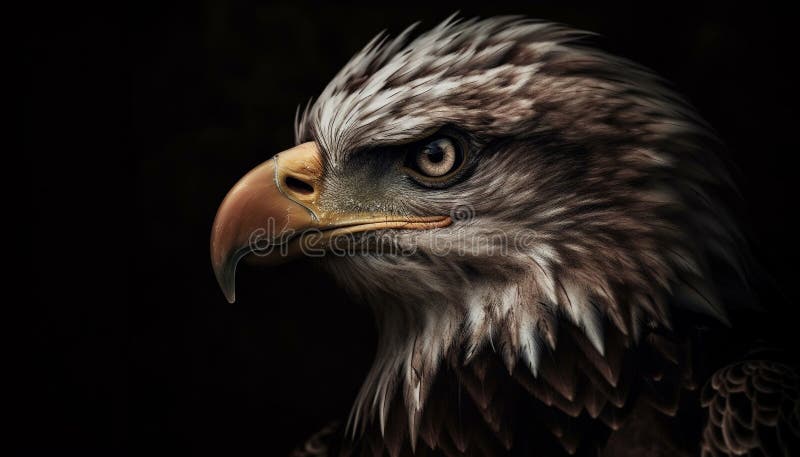Majestic Bird of Prey Staring with Sharp Beak Generated by AI Stock ...