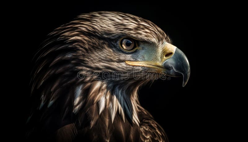 Majestic Bird of Prey Staring with Sharp Beak Generated by AI Stock ...
