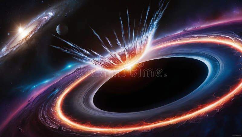 Majestic Black Hole in Deep Space Stock Photo - Image of holes ...