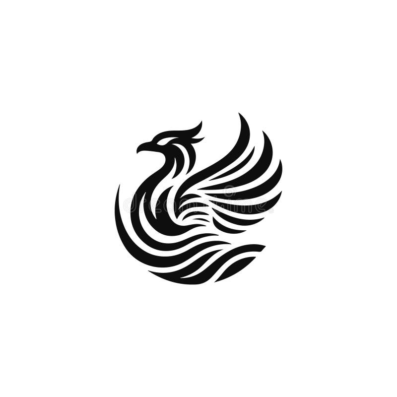 Phoenix Icon Black Vector Flat Icon Stock Illustration - Illustration ...