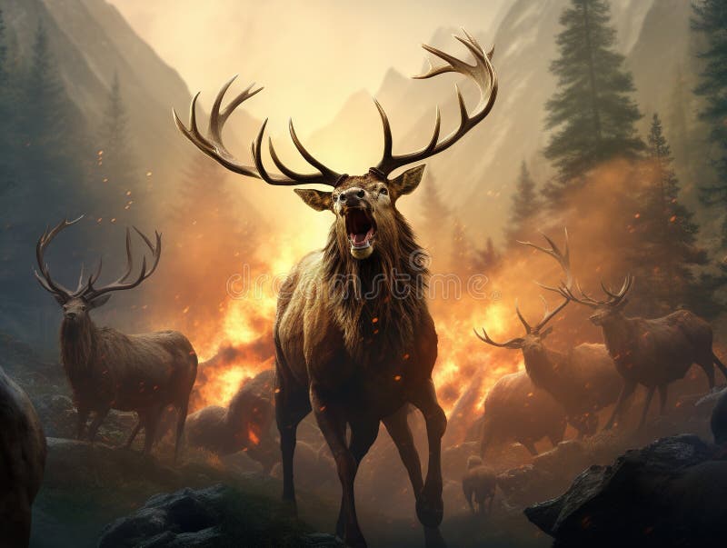 Majestic Bull Made with Generative AI Illustration Stock Illustration ...