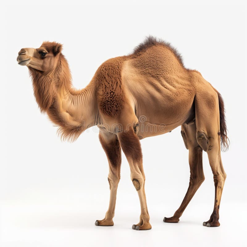 Majestic Camel on White Background Stock Photo - Image of endurance ...