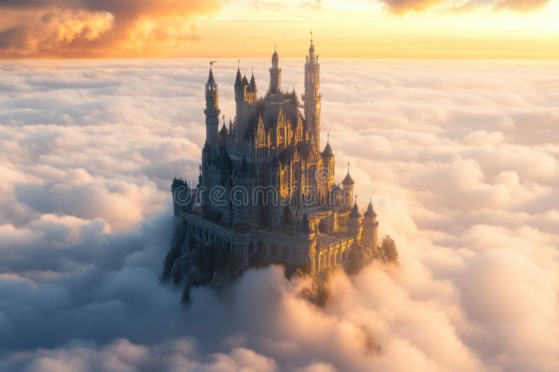 Cloud Castle stock image. Image of whimsical, generated - 375915817