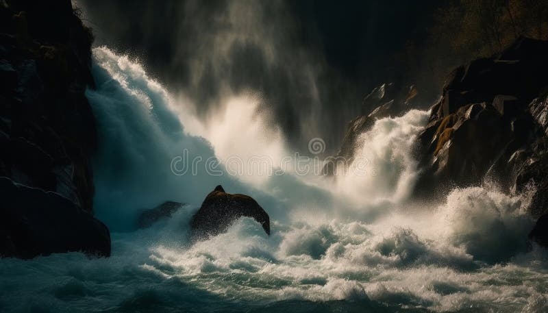 Majestic Cliff, Dangerous Ravine, Spray of Waves, Awe Inspiring Nature ...