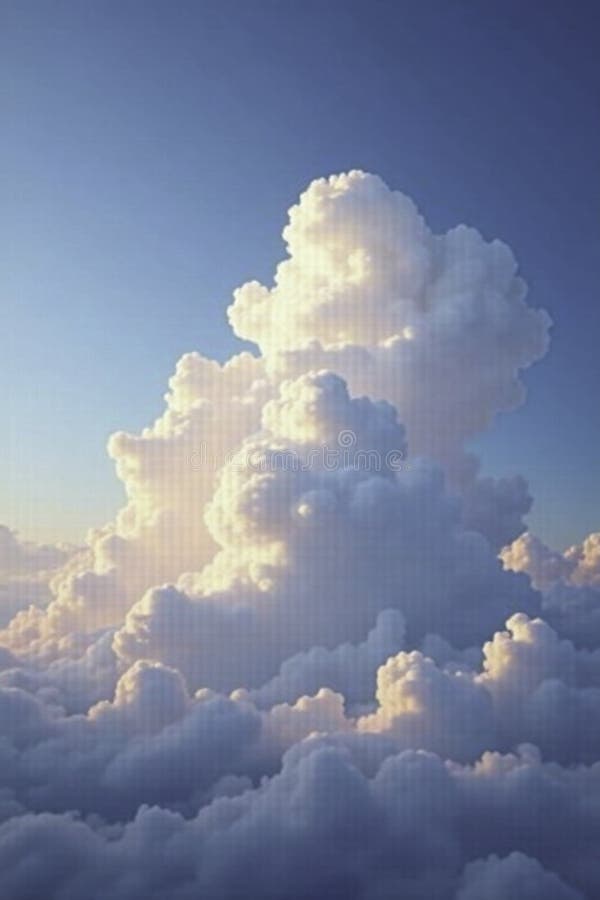 Majestic Cloud Formations Rise High in the Clear Sky, Light, Cloud ...