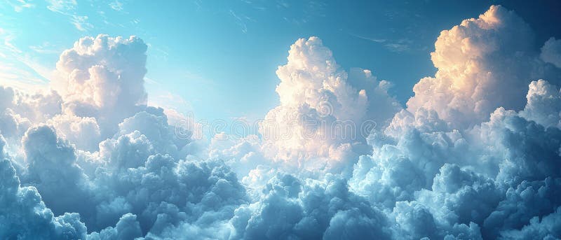 Majestic Cloudscape a Breathtaking View from Above Stock Illustration ...