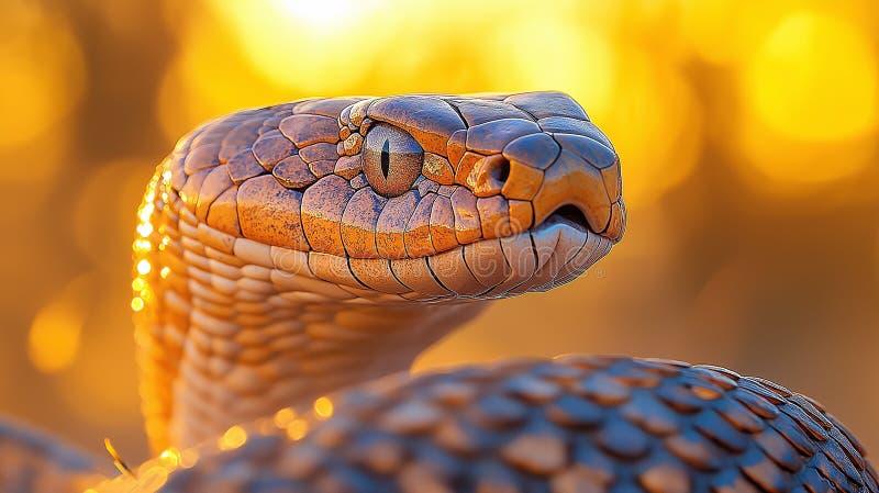 Majestic Cobra in an Intimidating Posture Stock Photo - Image of tongue ...