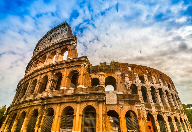 The Majestic Coliseum, Rome, Italy. Stock Photo - Image of amphitheater ...