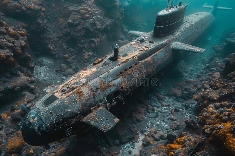 Majestic Colossal Submarine Gracefully Navigating the Mysterious Depths ... Majestic Colossal Submarine Gracefully Navigating the Mysterious Depths ...
