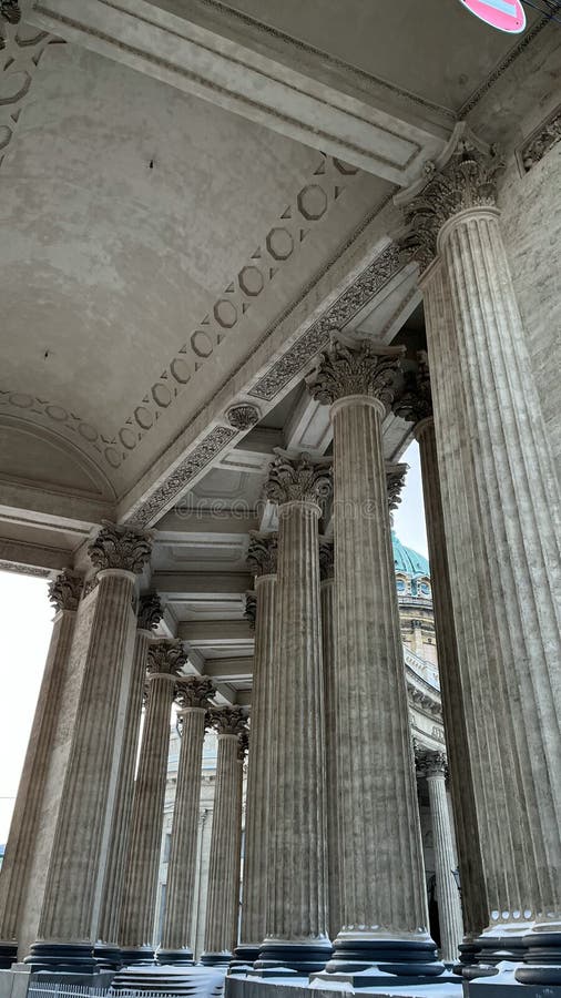 Majestic Columns of the Cathedral Stock Image - Image of monument ...