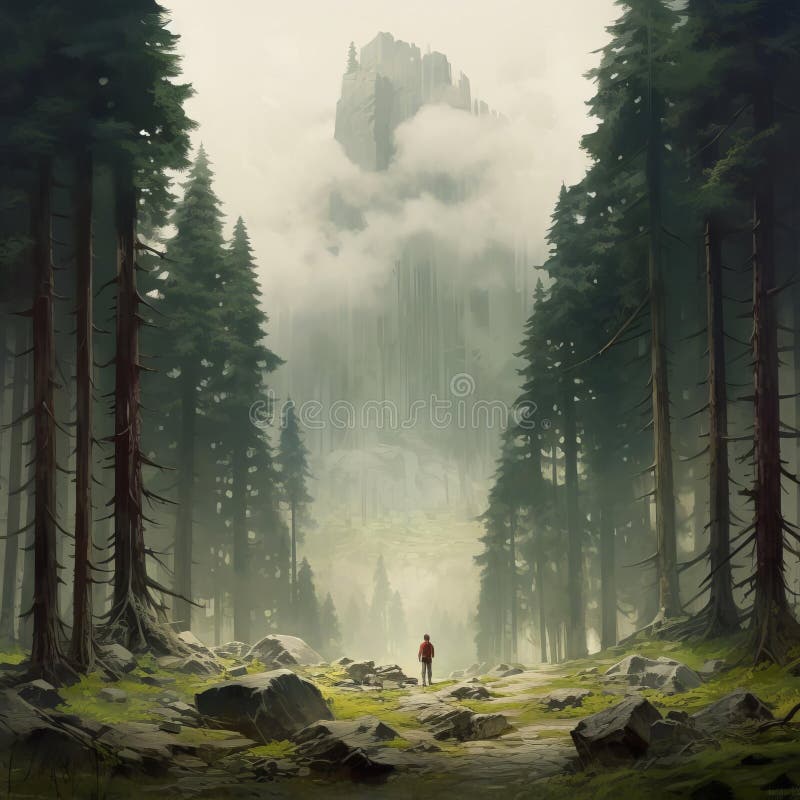 Monumental Landscapes with Tiny Figures and Towering Trees Commission ...