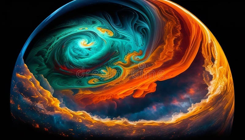 Majestic Cosmic Oasis: a Stunning View of a Planet from Space, Made ...