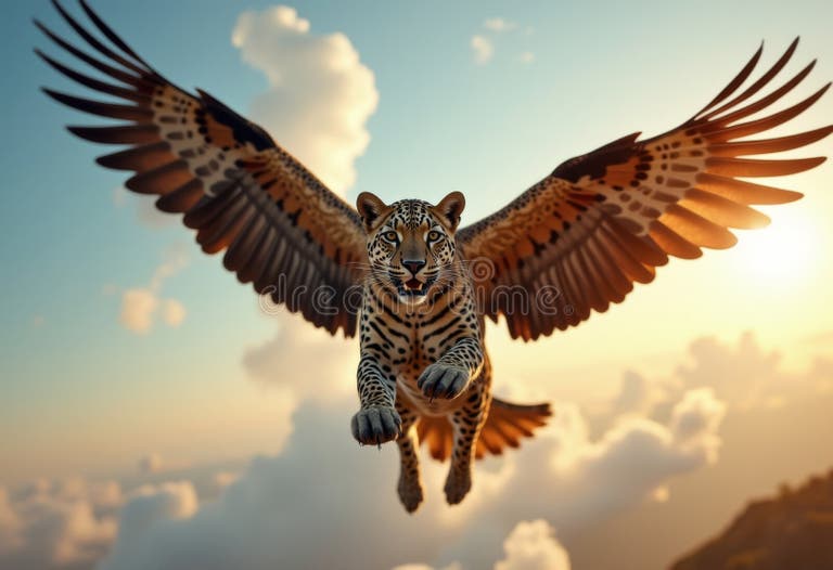 A Majestic Creature Combines the Features of a Leopard and Eagle ...