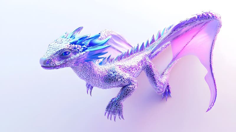 Majestic 3D Rendered Dragon Flying Pose Isolated Image Stock ...