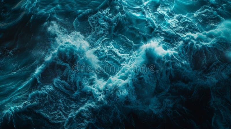 Majestic Deep Blue Ocean Waves Texture Stock Photo - Image of dynamic ...