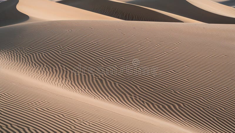Majestic Desert Sand Dunes with Intricate Patterns and Textures Stock ...