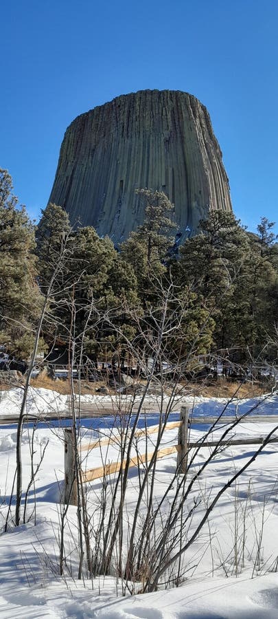 Majestic Devils Tower in the Black Hills of Wyoming Stock Image - Image ...