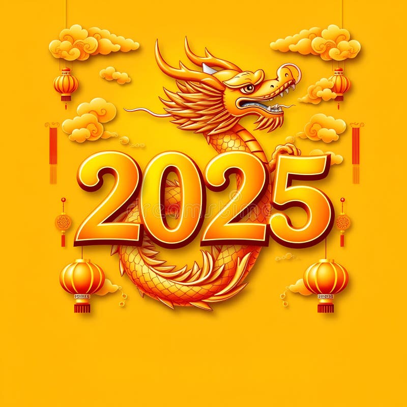 Golden Chinese New Year Dragon Wraps Stock Illustrations – 1 Golden ...