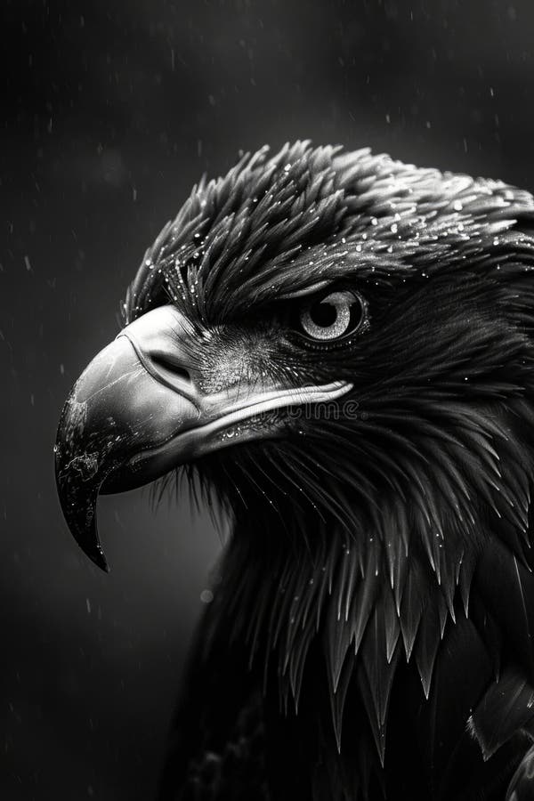 Majestic Eagle Captured in Black and White, Suitable for Various ...