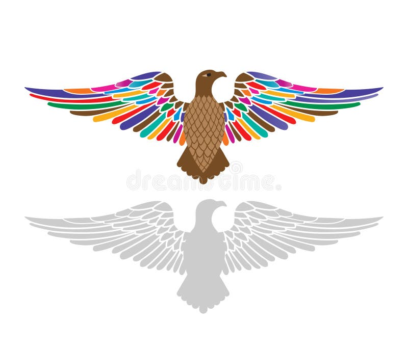 Eagle Silhouette Wings Spread Stock Illustrations – 1,117 Eagle ...