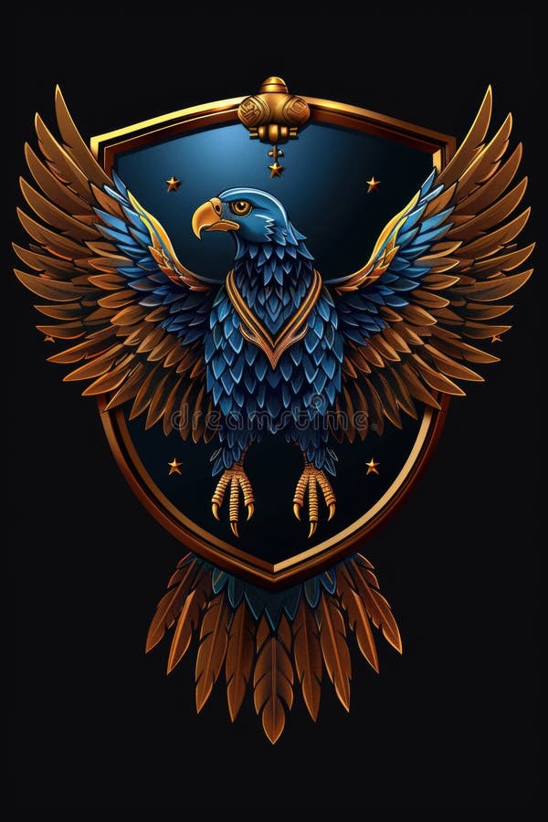 Majestic Eagle with a Crown, Perfect for Royal Themes Stock Photo ...